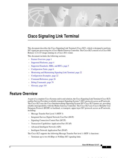 Cisco Signaling Link Terminal Pdf Multiplexing Computer Network