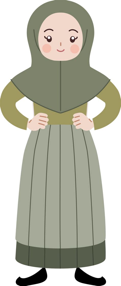 Cute Hijab Girl Cartoon Character Illustration 41506217 Png