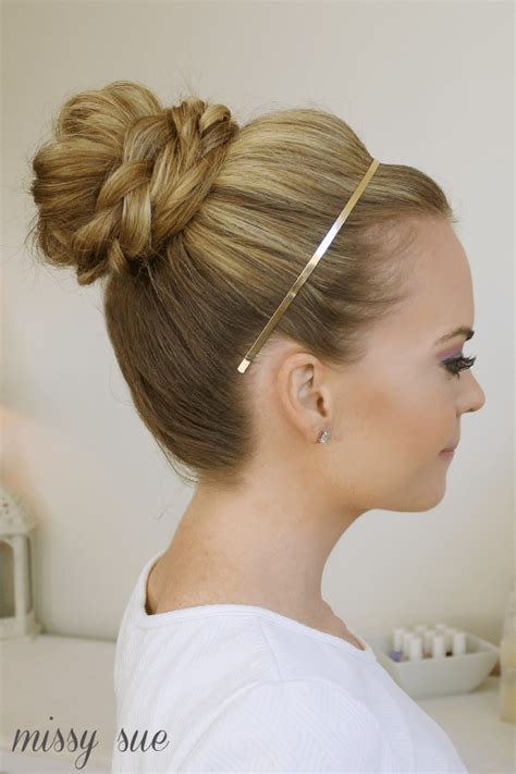 Braid Wrapped High Bun