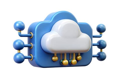 Cloud Computing Technology Concept With 3d Aipowered Frame And Data Flow Lines On Isolated White