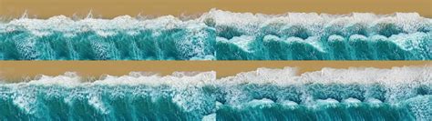 宽屏海浪拍打沙滩视频素材下载