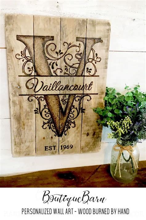 Wall Décor Handmade Personalized Custom Burnt Wooden Sign Wall Decor