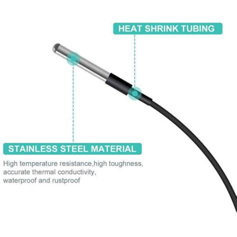 Kabel Ds18b20 Digitaler Edelstahl Temperatursensor Für Arduino Und
