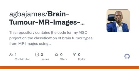 Github Agbajamesbrain Tumour Mr Images Classification This