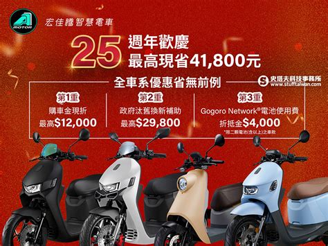 宏佳騰歡慶25週年購車最高省41800元、學生專案指定車型最低享58折 史塔夫科技事務所