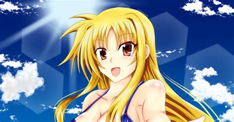 フェイト・テスタロッサ 水着フェイト・t・ハラオウン Woolのイラスト Pixiv