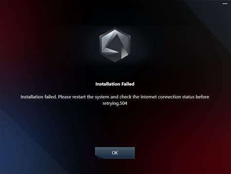 Armoury Crate Installation Failed Rzephyrusm15