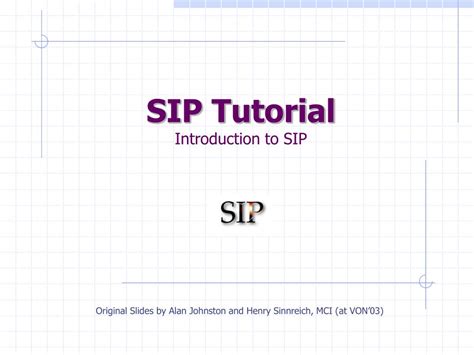 PPT SIP Tutorial Introduction To SIP PowerPoint Presentation Free