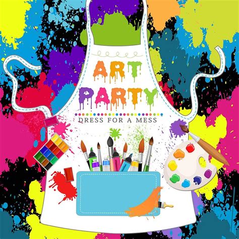 Avezano Art Paint Party Backdrop Decorations 8x8ft Artist