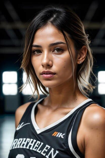 Premium Ai Image Beautiful Basketball Girl In A Sport Suit