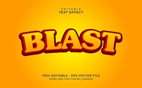 Premium Vector Blast Bold 3d Editable Text Effect Template Style