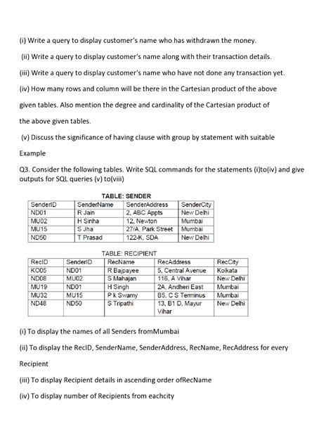 An Informatory Blog For Students CLASS ASSIGNMENT SQL QUERIES INFORMATICS PRACTICES