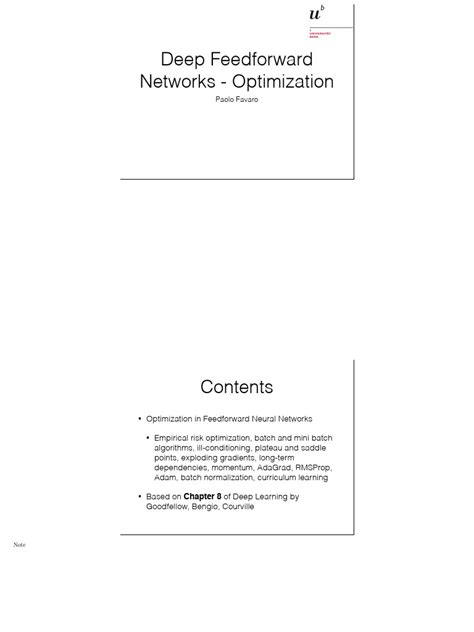 Week 06 Deep Feedforward Networks Optimization Pdf Applied Mathematics Algorithms