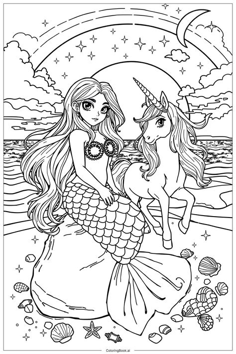 93張美人魚著色頁（免費pdf和png列印）