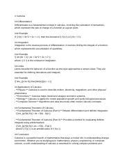 Understanding Calculus Differentiation Integration And Course Hero