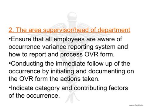 Occurrence Variance Report Ppt First Aid Injuries
