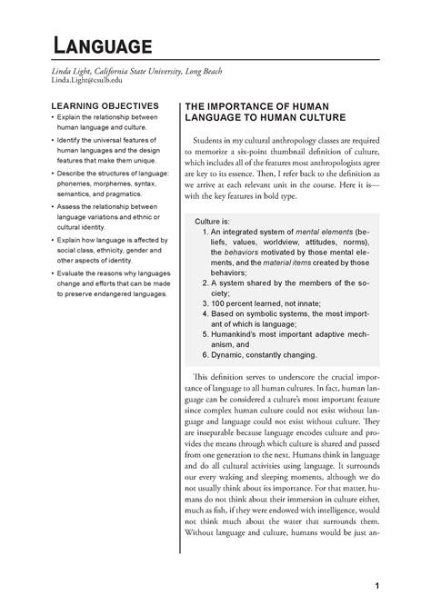 Perspectives Oer Textbook Section 4 Language 1 The Importance Of