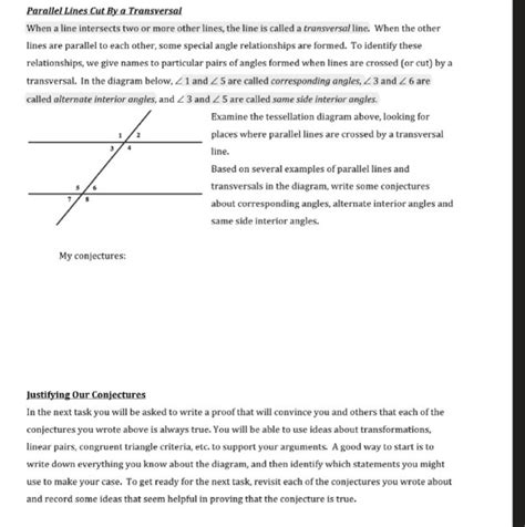 Solved Parallel Lines Cut By A Transversal When A Line