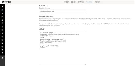 Add Google Analytics To Your Photobiz Website Easily