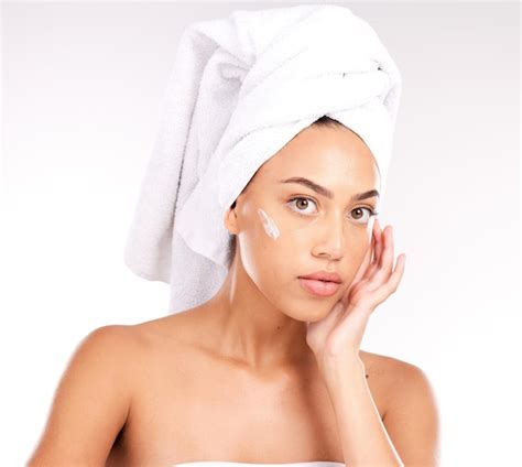 Premium Photo Skincare Facial Cream And Portrait Of Woman With Lotion