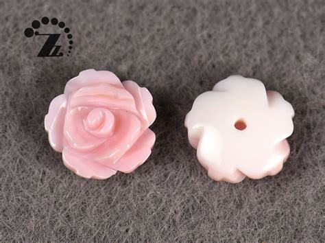 Pink Queen Conch Shell Carved Rose Flower Shell Bead MOP Etsy