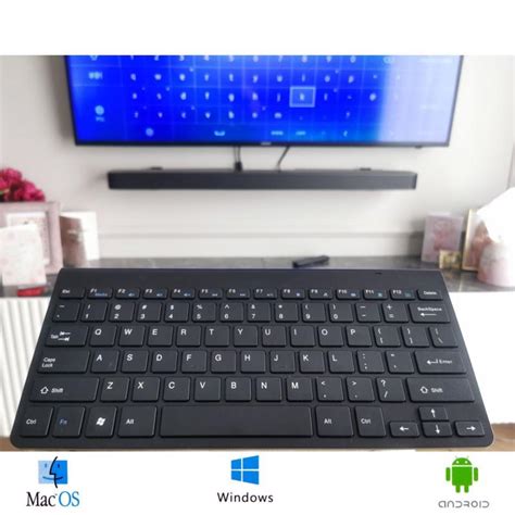Klawiatura Bezprzewodowa Smart TV Czarna Wygodna I Nowoczesna