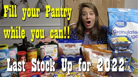 The Last Prepper Pantry Stock Up Haul For 2022 ~ Preparedness Youtube