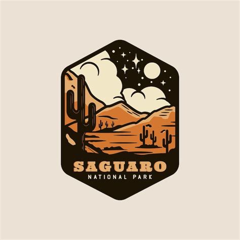 Premium Vector Saguaro National Park Logo Vintage Vector Symbol