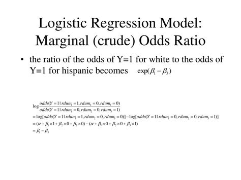 Ppt Understanding Logistic Regression Modeling Associations Powerpoint Presentation Id1706365