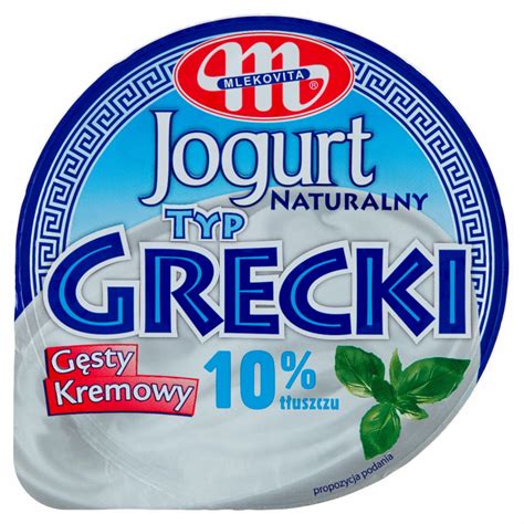Mlekovita Jogurt naturalny typ grecki 200 g kalorie kJ i wartości