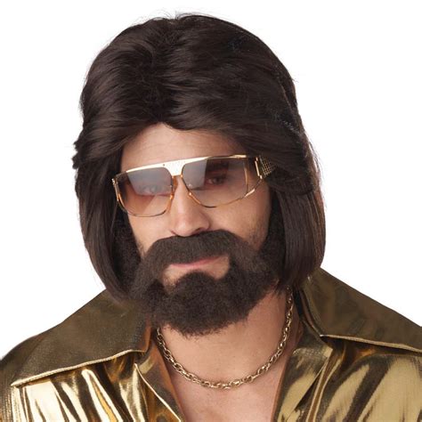 Sexy 70s Man Wig Beard Mustache Cappels