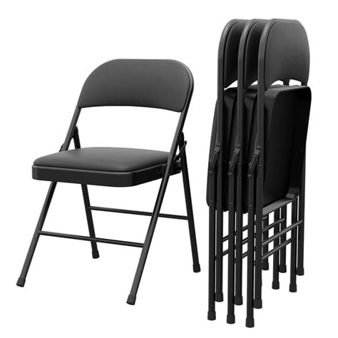 4 Pack Folding Chair Sturdy Metal Foldable Chairs Folding Chairs With