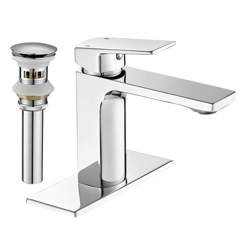 Chrome Bathroom Faucet Single Handle Bathroom Vanity Sink Faucet With