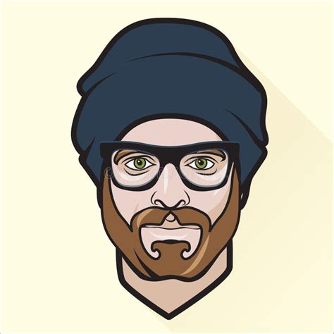 Flat Design Man S Portrait Stock Vector Illustration Of Masculine