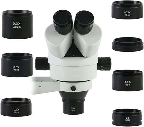 Microscope Kit 03x 05x 07x 075x 1x 15x 2x Stereo
