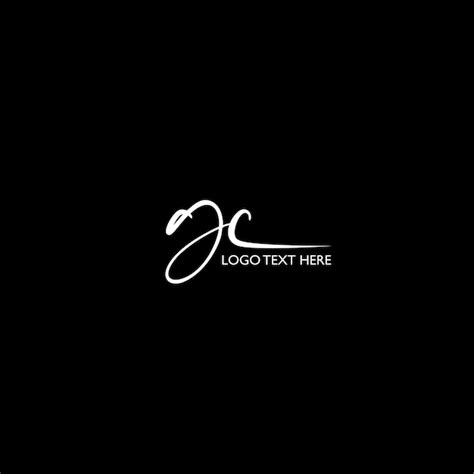 Premium Vector G C Gc Hand Written Gc Letter With Black Background