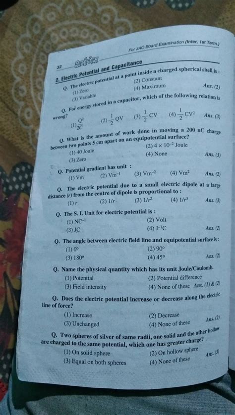 What Is The Amount Of Work Done In Moving A 200 Mathrm NC Charge Betwee