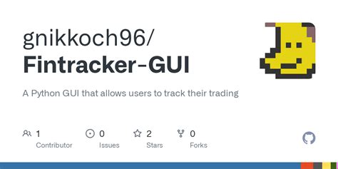 Github Gnikkoch96fintracker Gui A Python Gui That Allows Users To