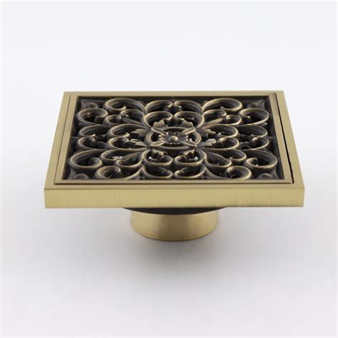 Antique Brass Insert Conceal Bathroom Drainer Invisible Shower Floor