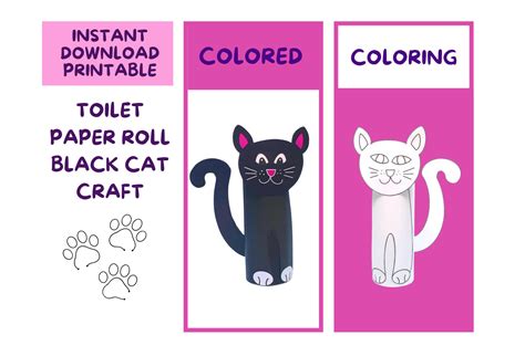Halloween Toilet Paper Roll Black Cat Halloween Printable Halloween