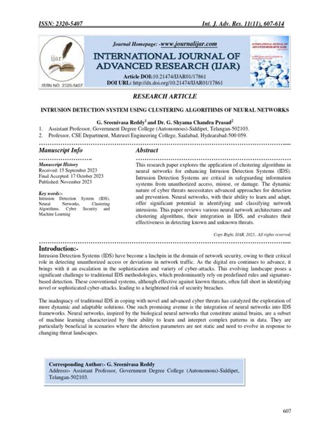 Intrusion Detection System Using Clustering Algorithms Of Neural
