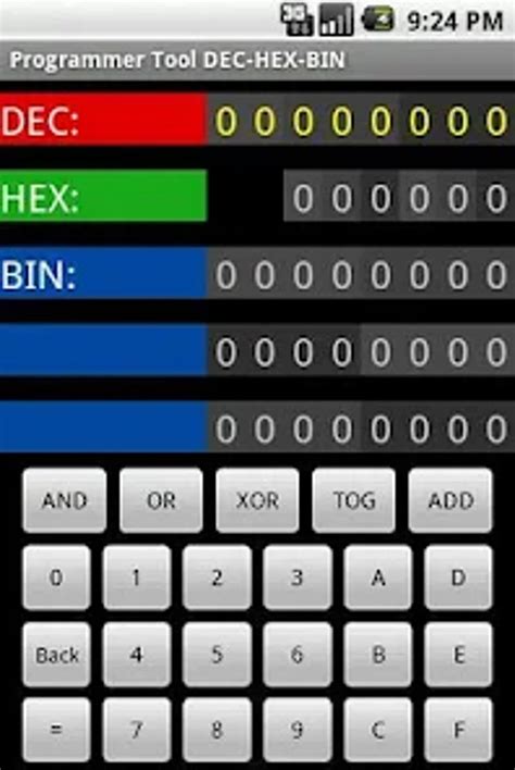 Android için Programmer Tool DEC HEX BIN İndir