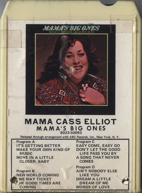 Mama Cass Elliot Mamas Big Ones 1970 8 Track Cartridge Discogs