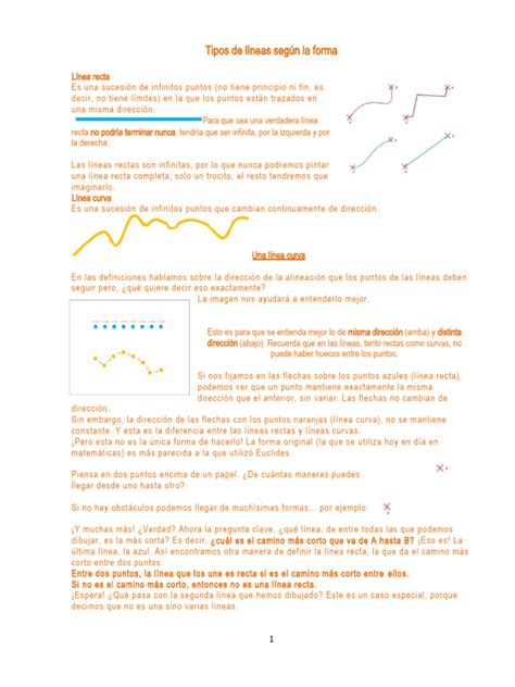 Líneas De Geometría Tipos Pdf Geometría Curva