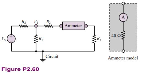 Solved An Ammeter Is Used As Shown In Figure P2 60 The Ammeter