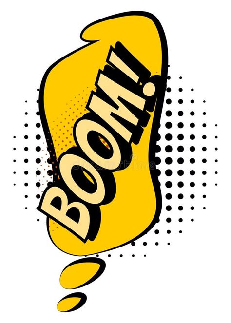 Comic Colored Hand Drawn Speech Bubble Retro Cartoon Sticker Funny