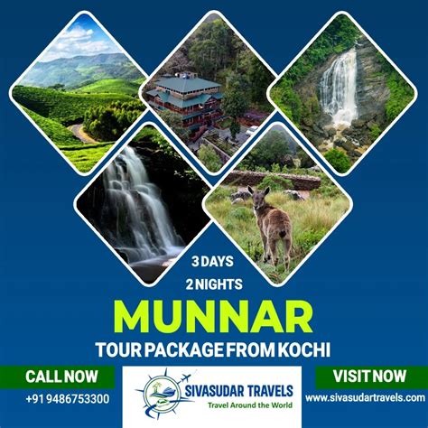 9486753300 3 Days 2 Nights Munnar Tour Package From Kochi
