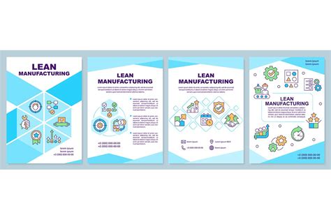 Lean Manufacturing Brochure Template Brochure Templates ~ Creative Market