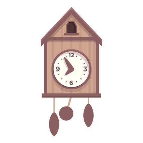 Vector De Dibujos Animados De Icono De Reloj De Cuco Reloj Antiguo
