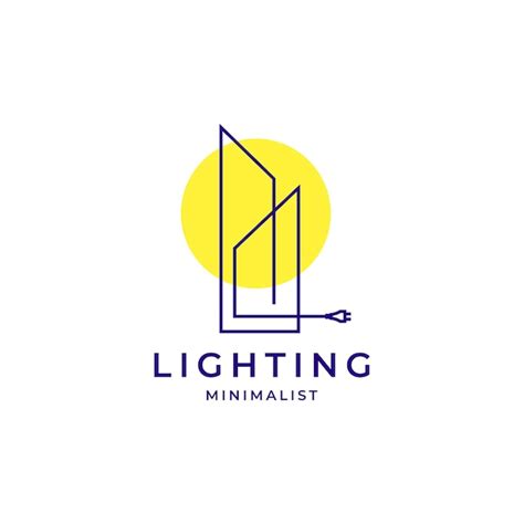 Premium Vector Minimalist Building Lighting Modern Logo Design